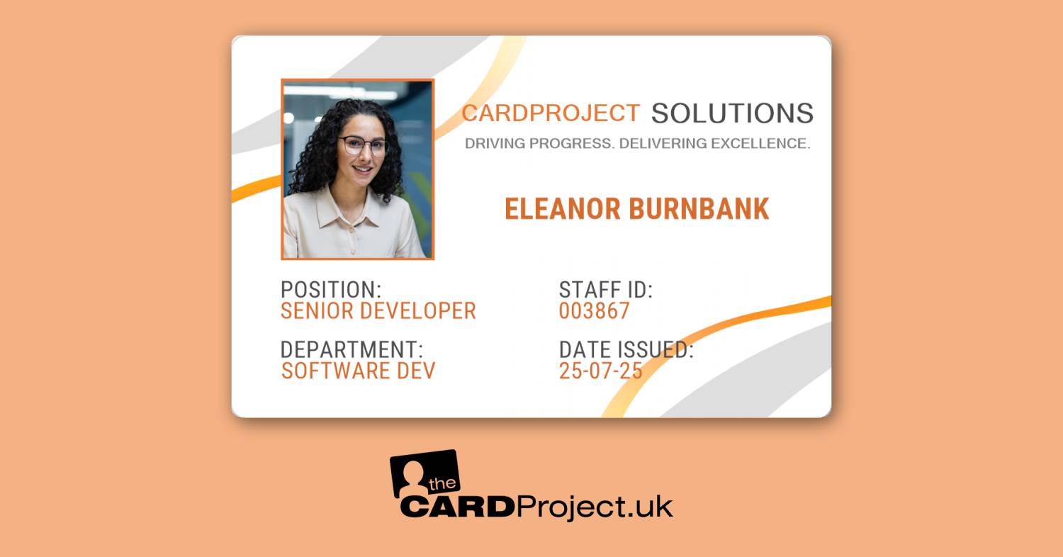 staff, ID, card, personalised, photo, company, name, position ...