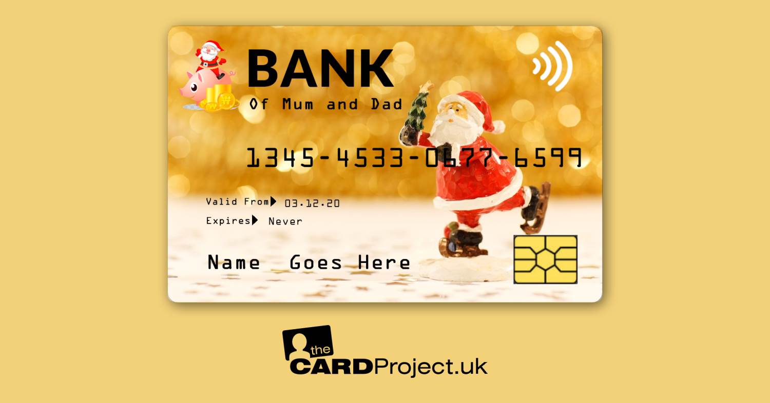 Kids Christmas Toy Credit Card with Santa Skating Design – Personalised ...