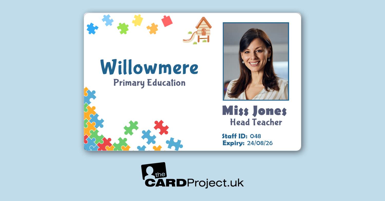 puzzle piece school id card, primary school leadership badge ...