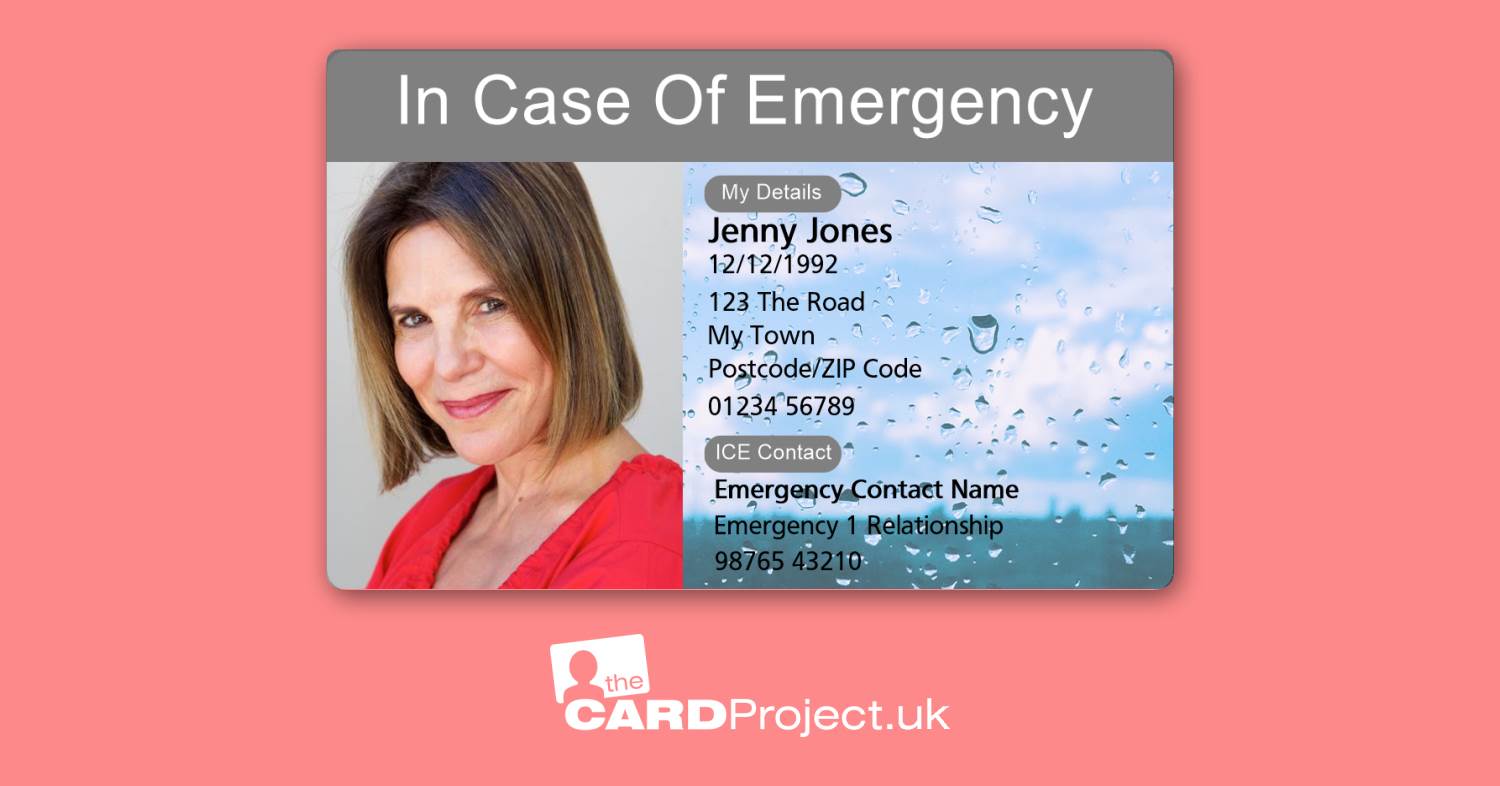 ICE Photo ID Card for Adults and Children with Emergency Contact Info ...
