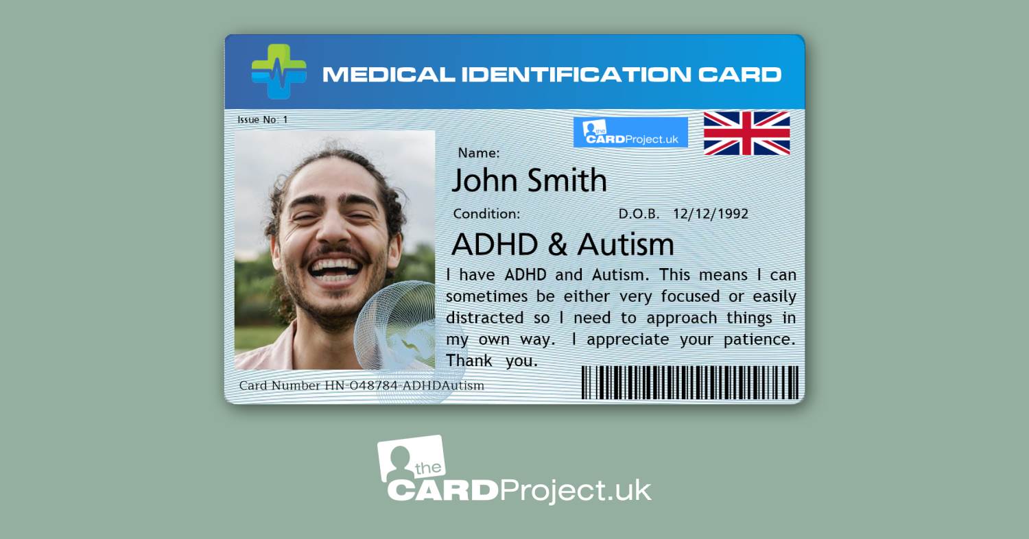 ADHD and Autism Medical ID Card for Dual Diagnosis - Personalised with ...