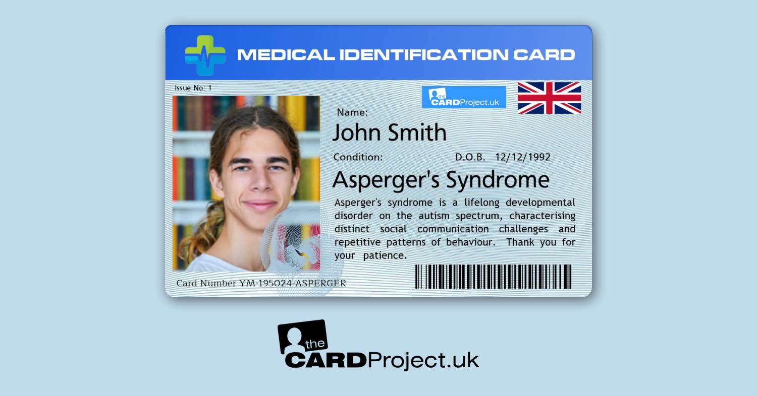 Asperger's Medical Alert ID Card – UK Personalised Autism Spectrum ...