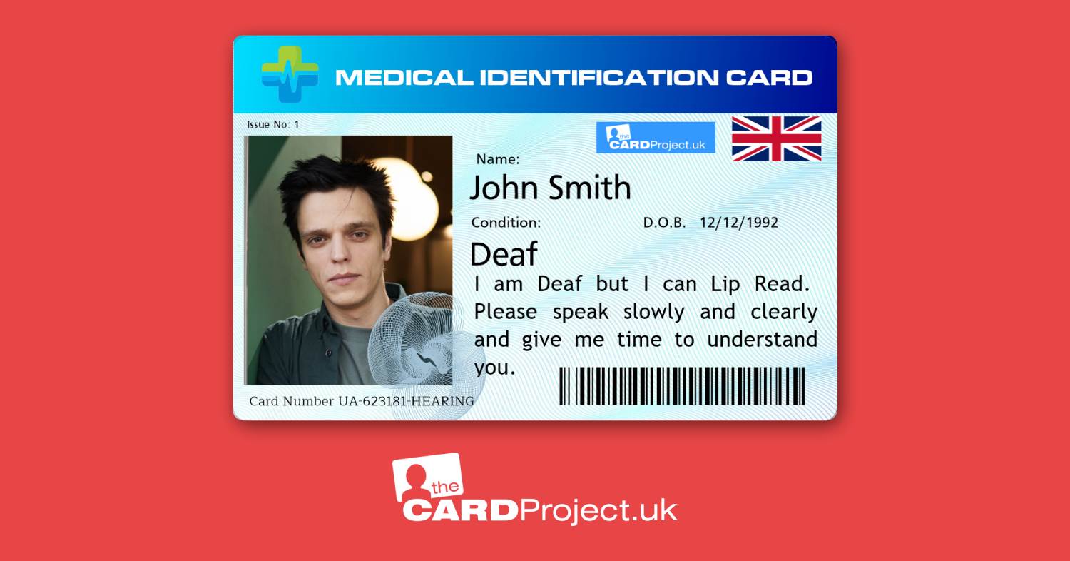 Deaf Medical ID Card for Lip Reading - Personalised with Your Photo ...