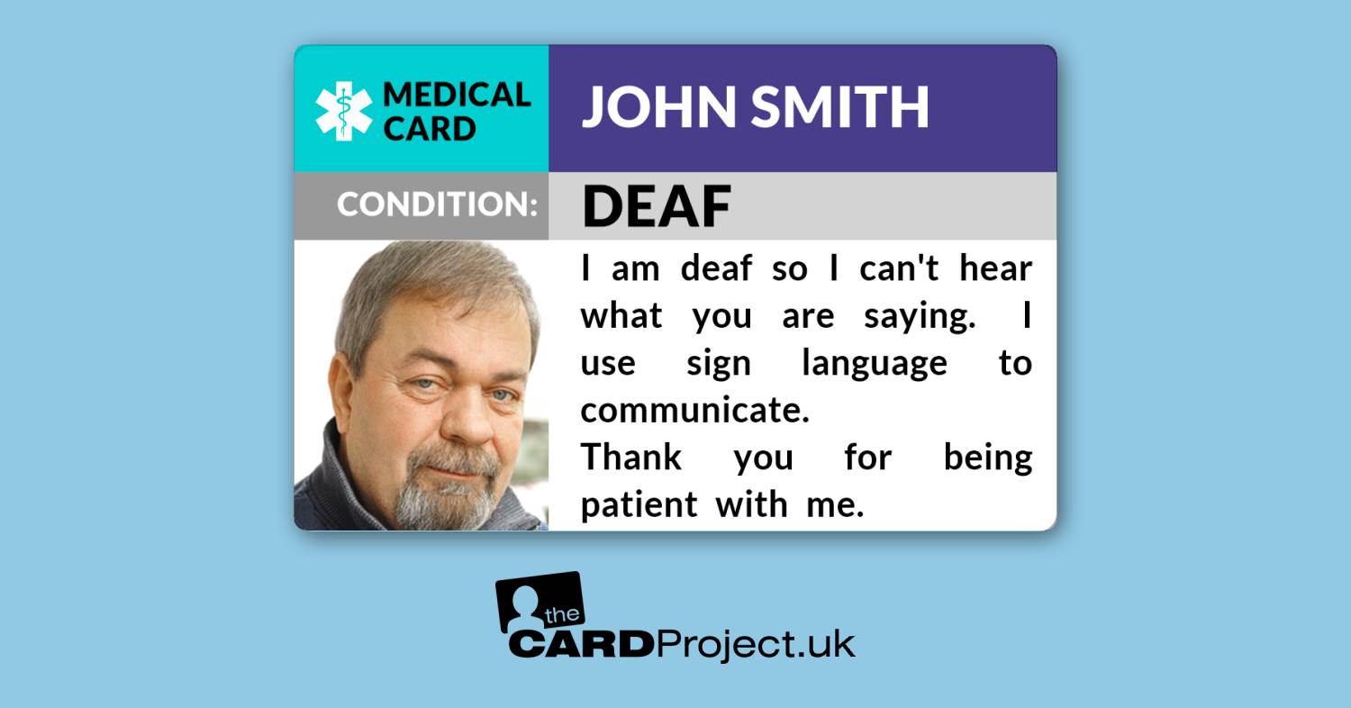 Deaf and Sign Language User ID Card - Durable, Easy-to-Read ...