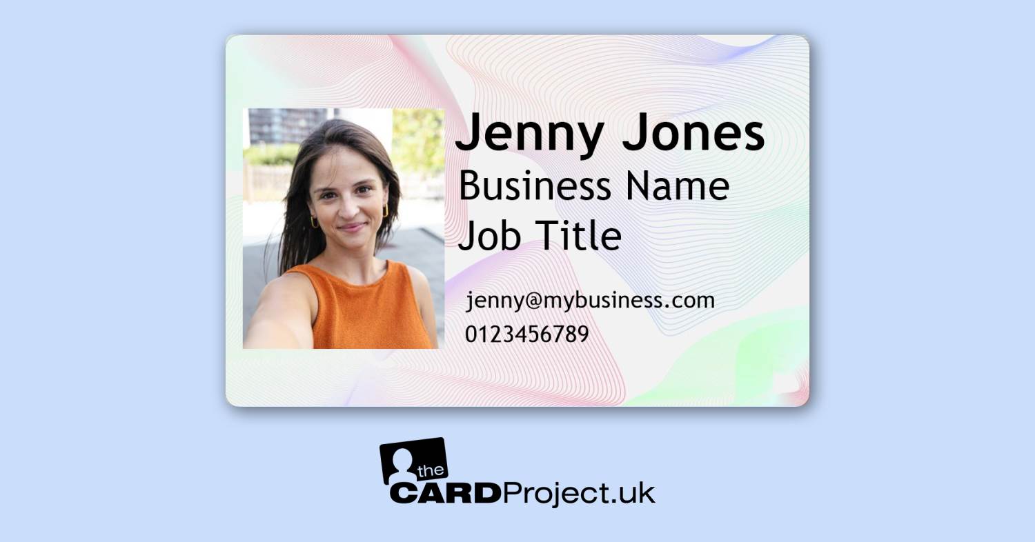 Single Sided Staff Photo ID Card with Photo Name Job Title Contact Info ...